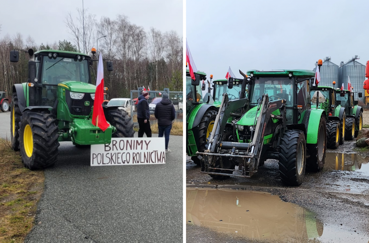 Blokady rolnicze w 200 miejscach. RELACJA z protestu rolników 20 lutego ...