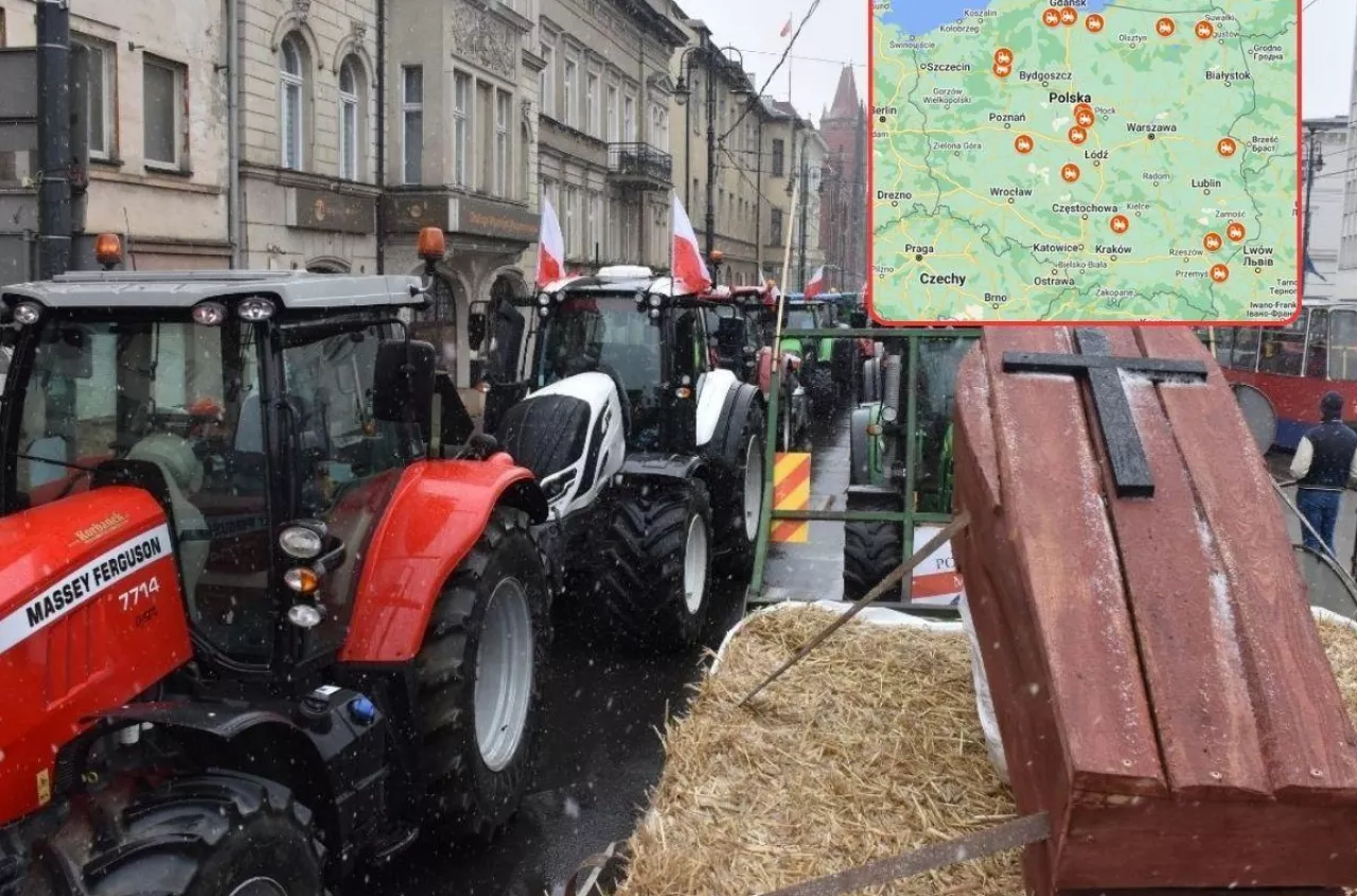 Protest rolników w Polsce. Gdzie będą strajki i blokady dróg? [MAPA ...