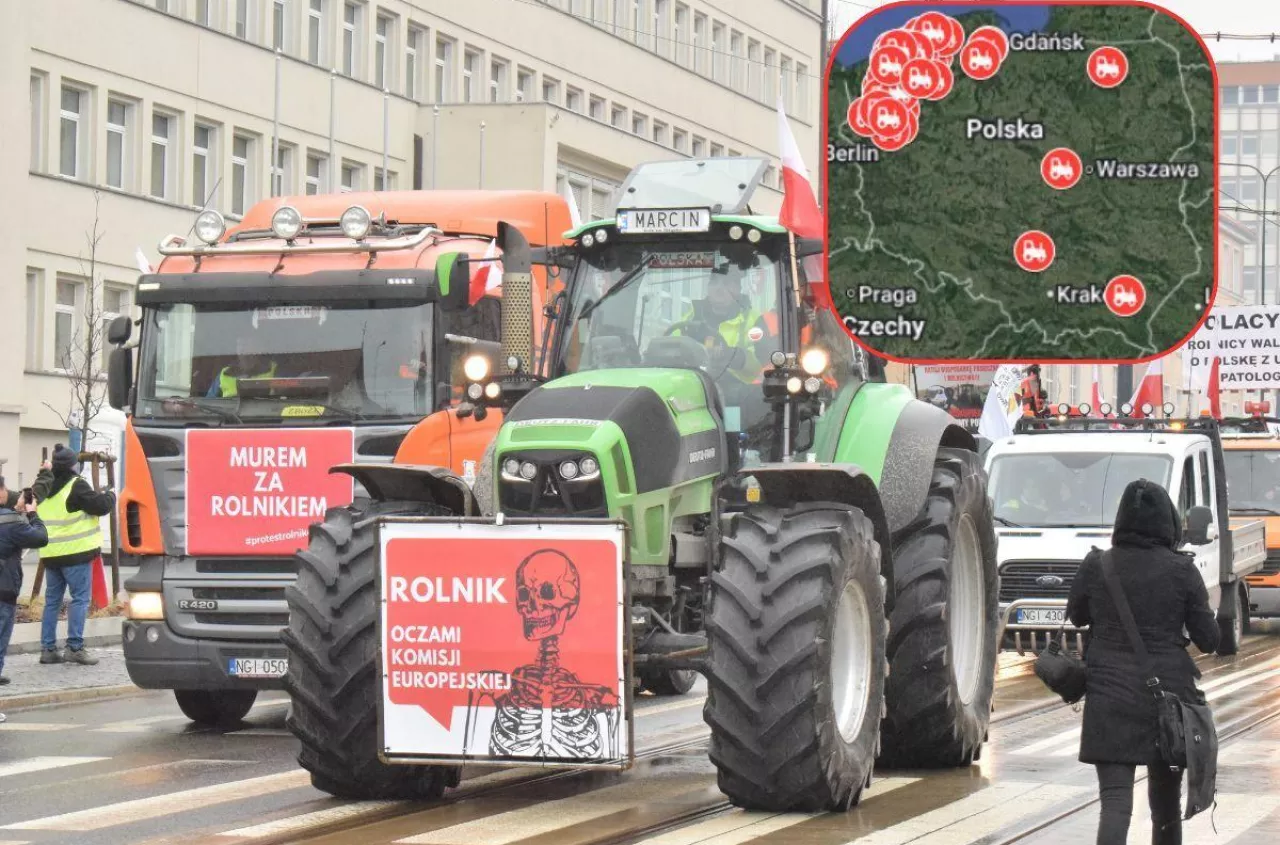 Protest rolników w 40 miejscach w Polsce. Gdzie ciągniki zablokują ...